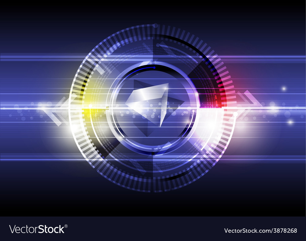 Abstract circle power button Royalty Free Vector Image
