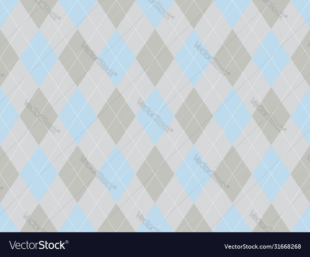 Argyle pattern seamless fabric texture background Vector Image