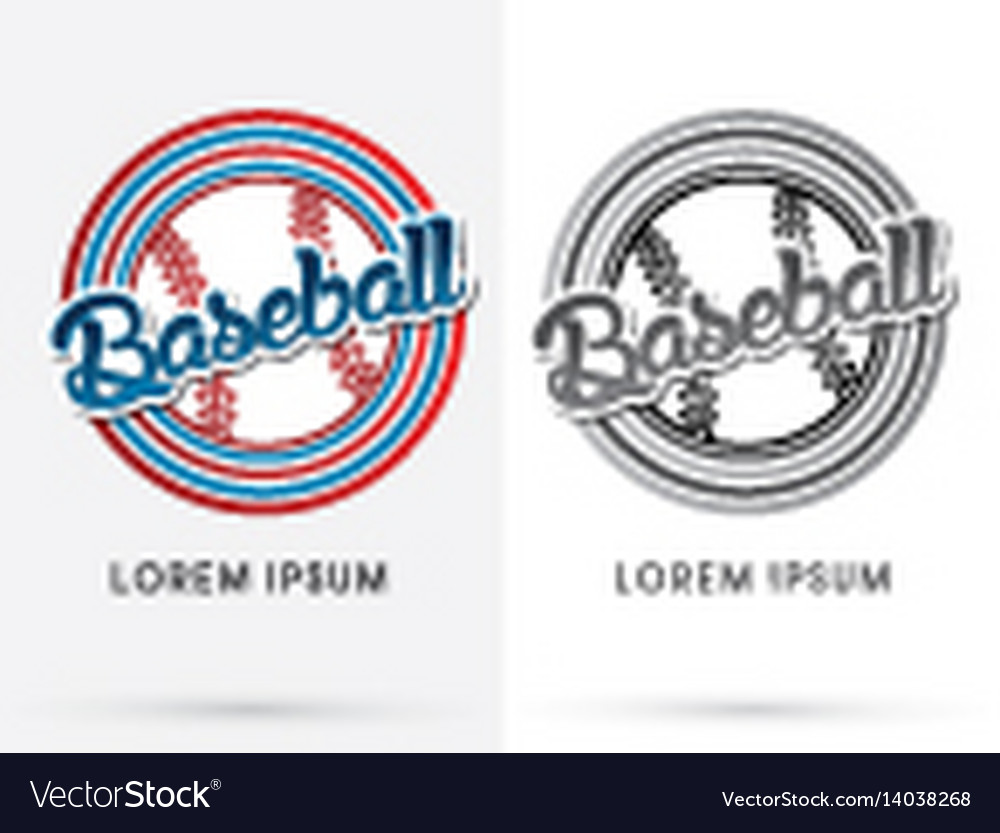 Baseball text Royalty Free Vector Image - VectorStock