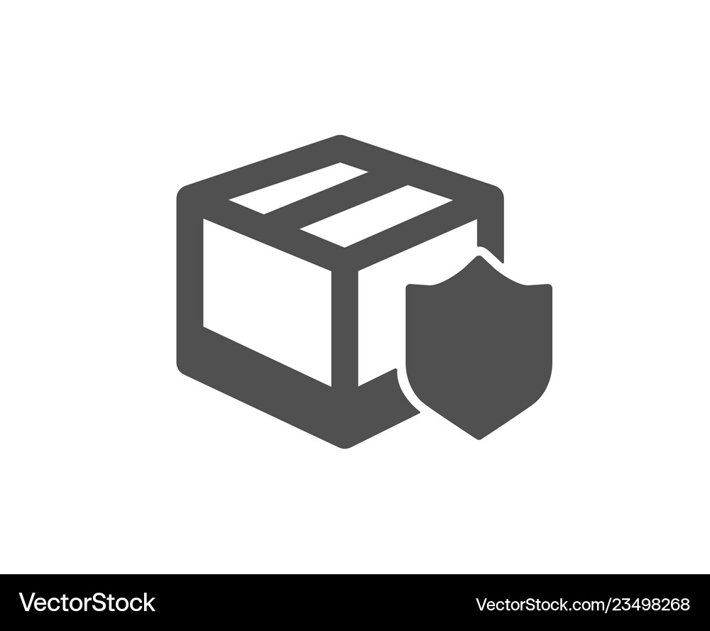 Delivery insurance icon parcels tracking sign Vector Image