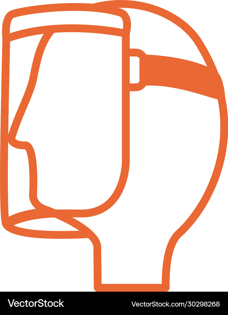 Face mask industrial protection tool line style Vector Image