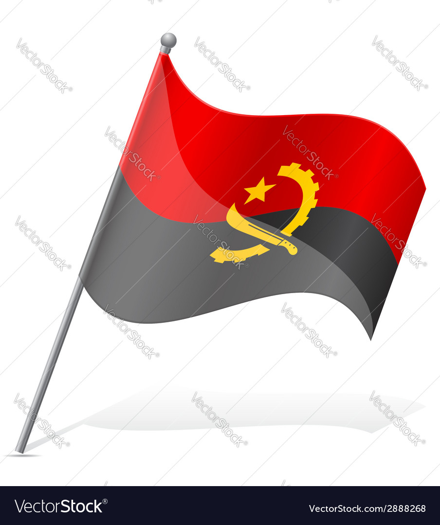 Flag Of Angola Royalty Free Vector Image Vectorstock