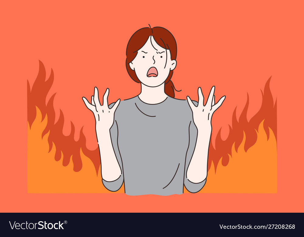 Menstrual pain stress concept Royalty Free Vector Image Menstrual pain stress concept Royalty Free Vector Image