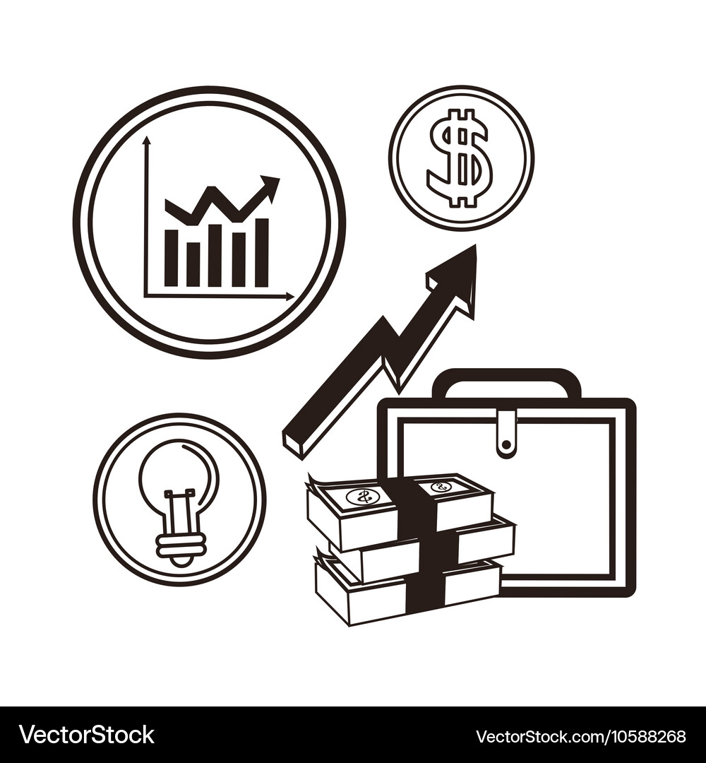 Money economy and commerce design Royalty Free Vector Image