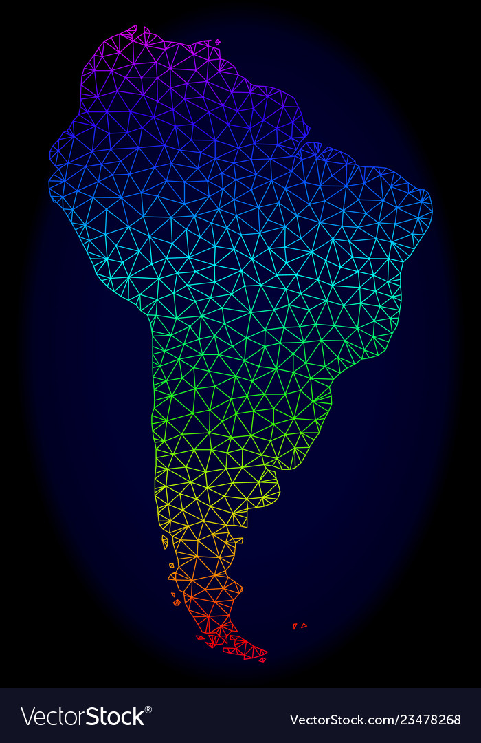 Polygonal network spectrum mesh map Royalty Free Vector Polygonal network spectrum mesh map Royalty Free Vector