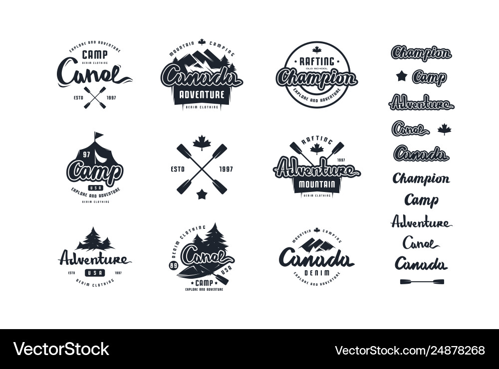 Set emblem and logo for t-shirt Royalty Free Vector Image