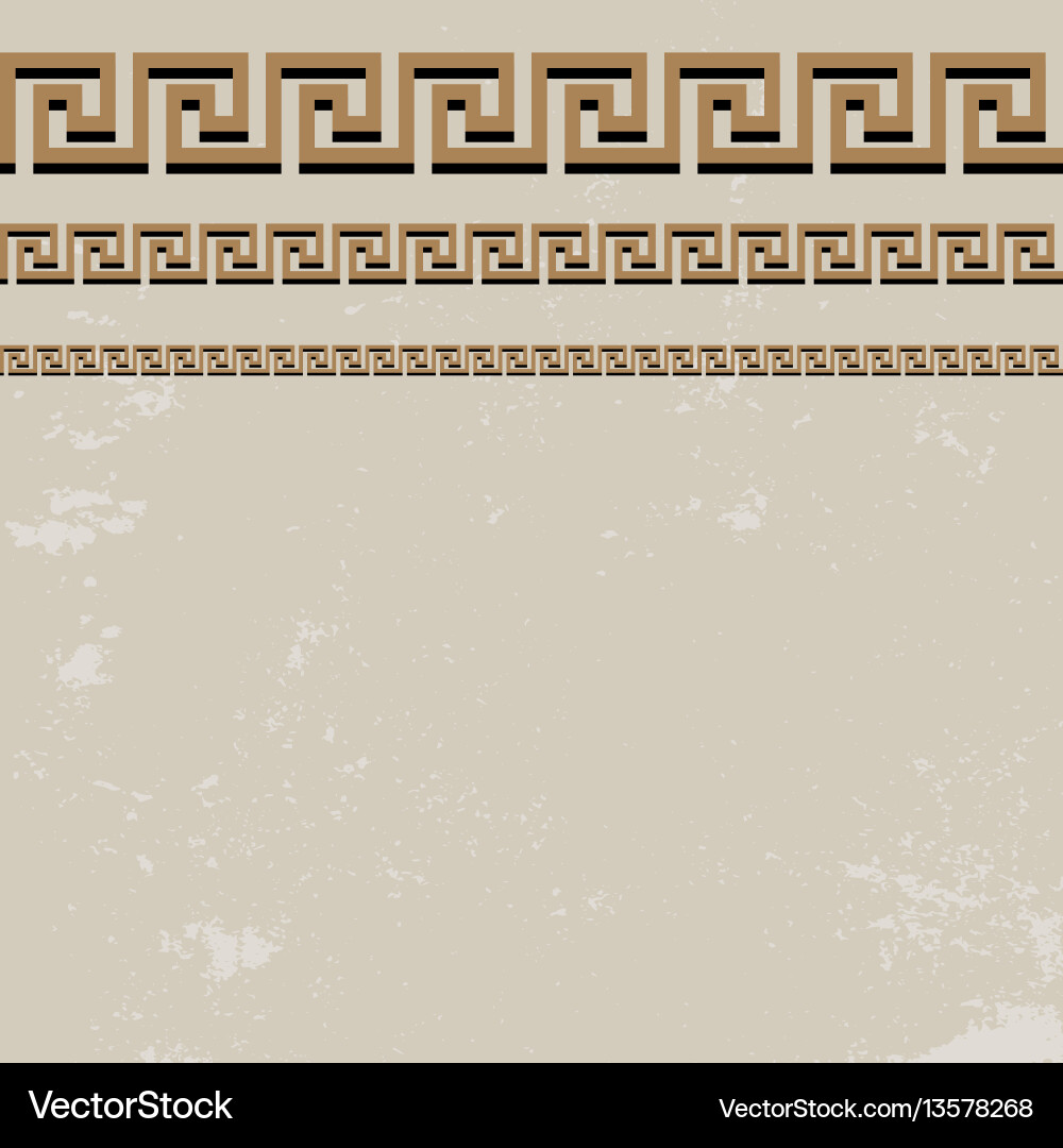 Set greek ornament for graphic design Royalty Free Vector
