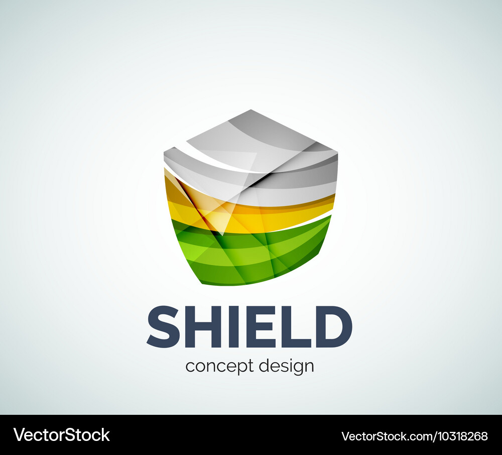 Shield logo business branding icon Royalty Free Vector Image