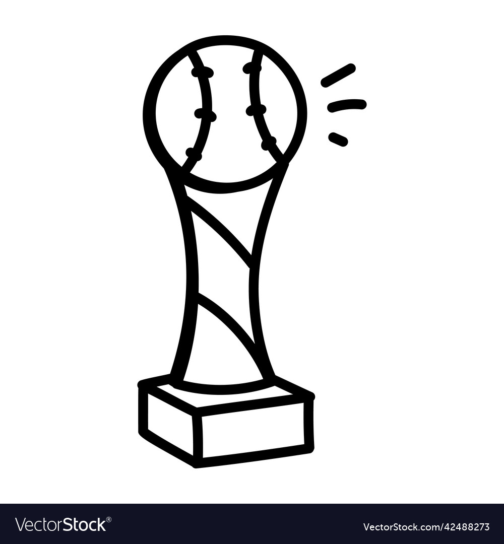 Baseball trophy Royalty Free Vector Image - VectorStock