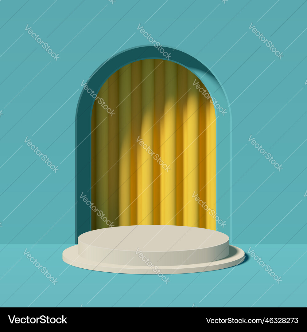 Digital rendered podium for your product showcase Vector Image