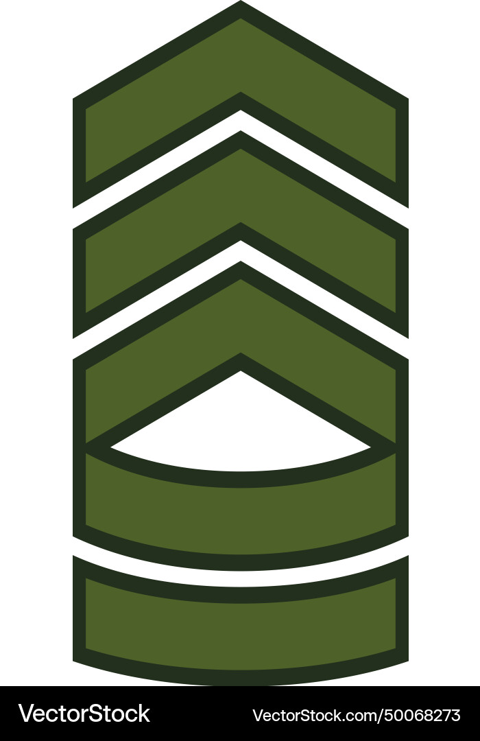 Green sergeant military rank insignia stripes Vector Image