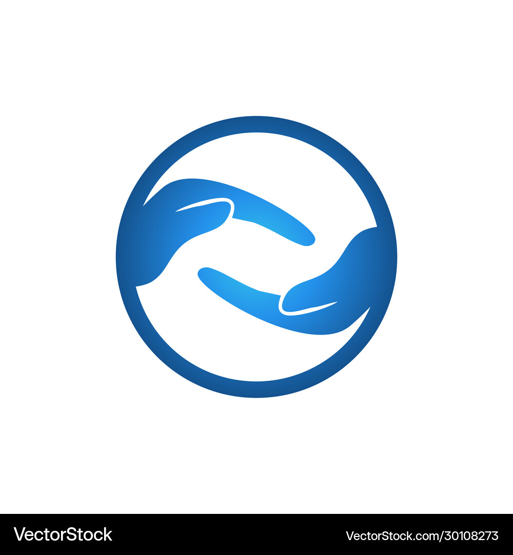 Hand care logo ideas inspiration design Royalty Free Vector