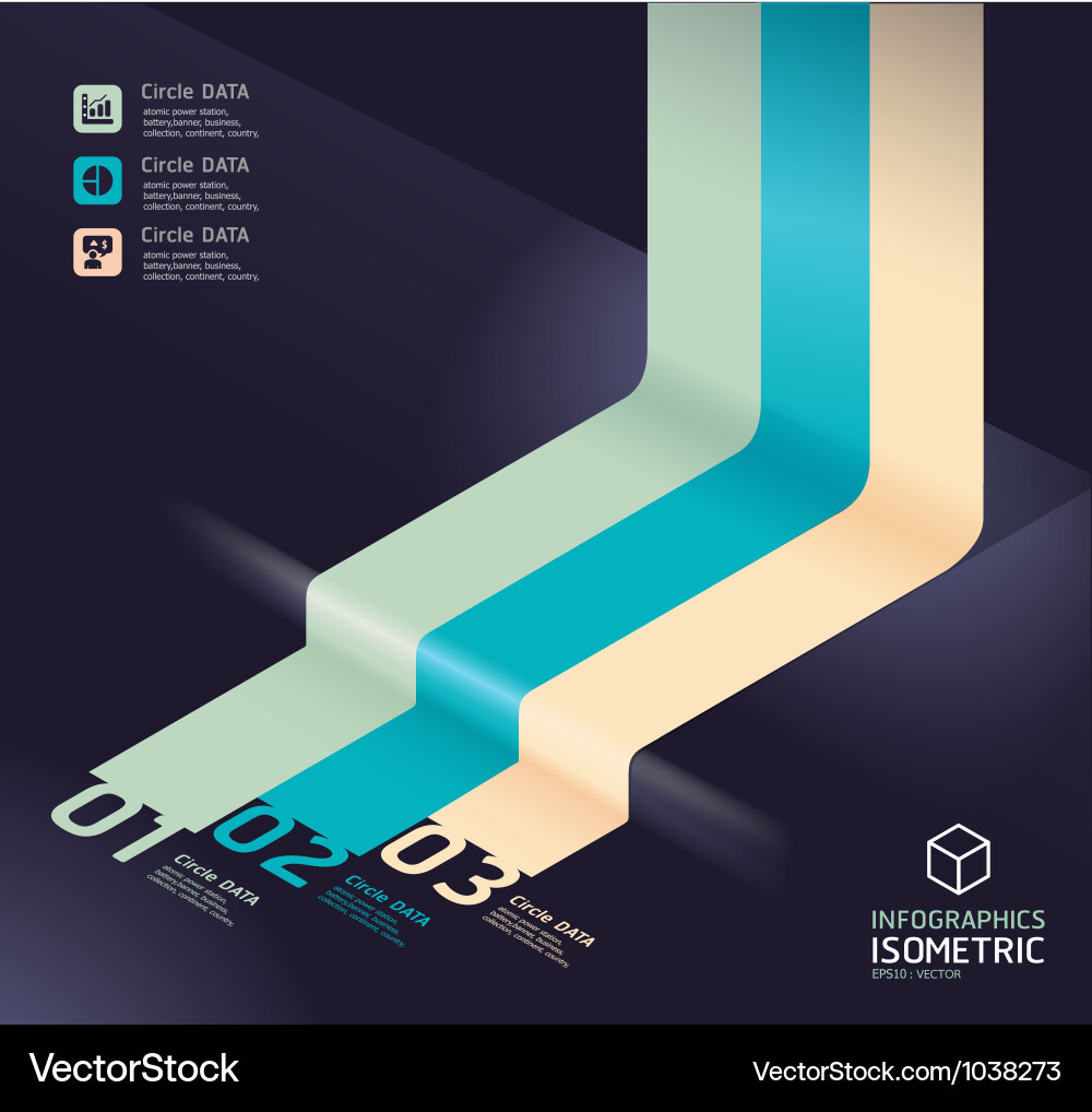Infographic arrow diagram chart detailed Vector Image