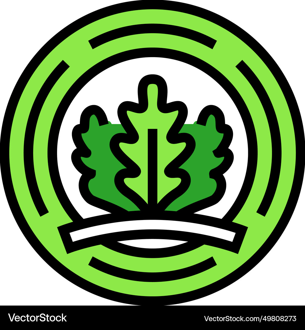 Leed certification green building color icon Vector Image