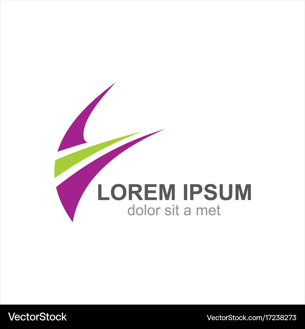 Loop speed business logo Royalty Free Vector Image