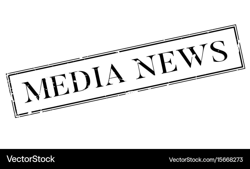 Media news rubber stamp Royalty Free Vector Image