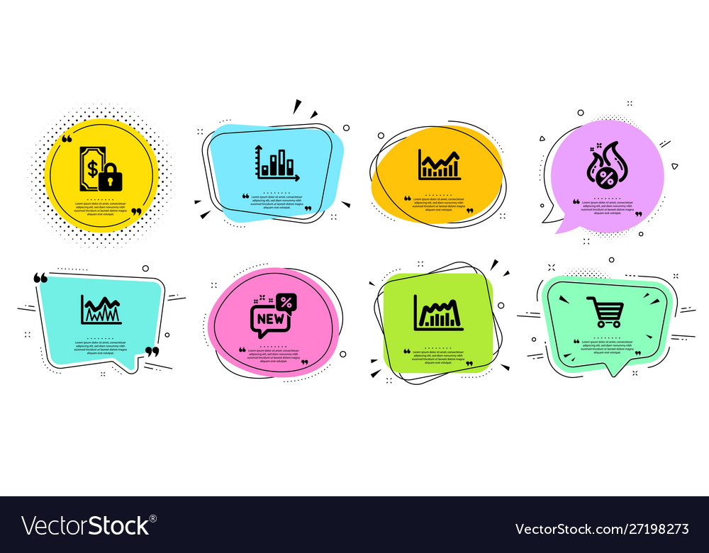 New diagram graph and infochart icons set Vector Image