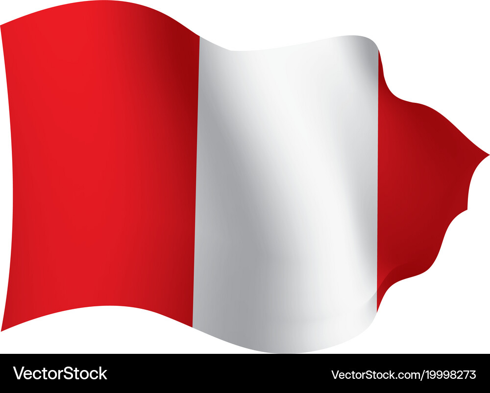 Peru flag Royalty Free Vector Image - VectorStock
