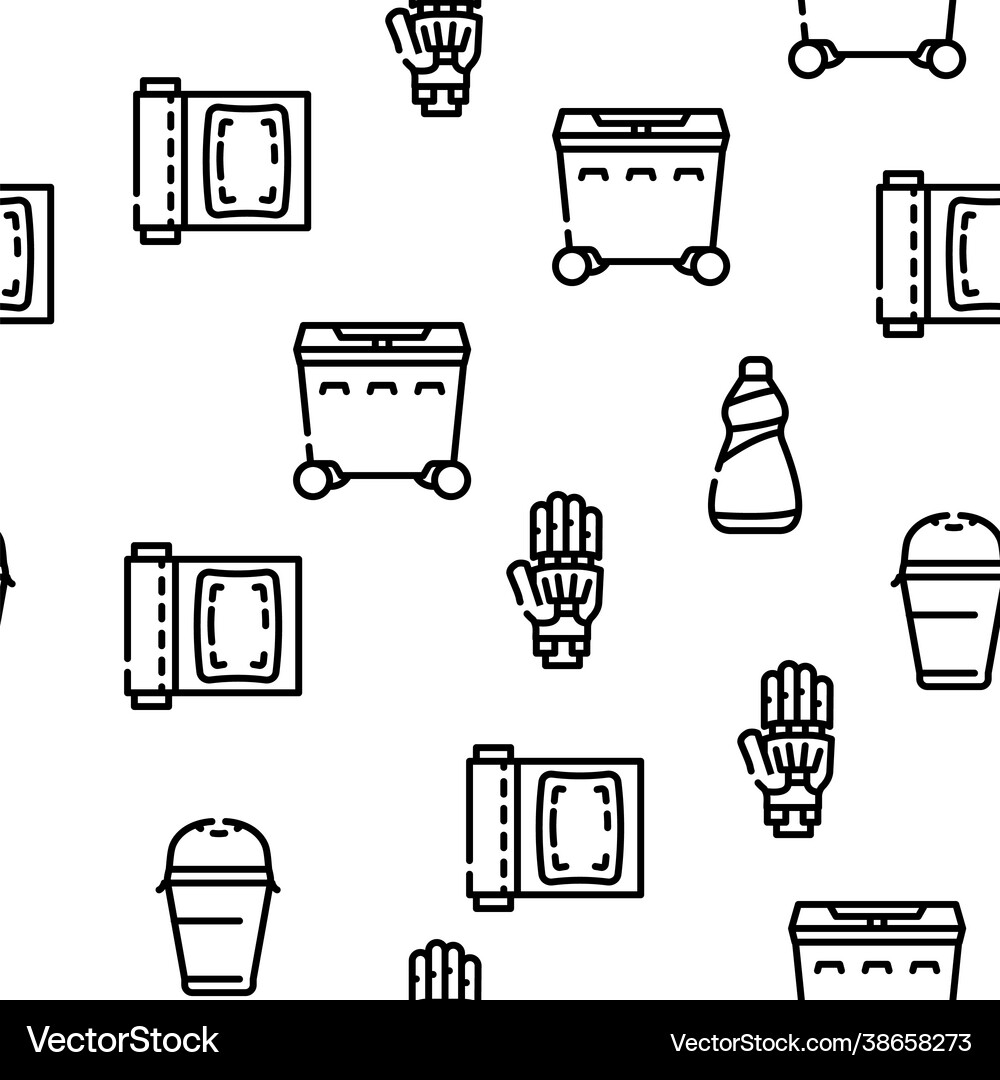 Plastic accessories seamless pattern Royalty Free Vector