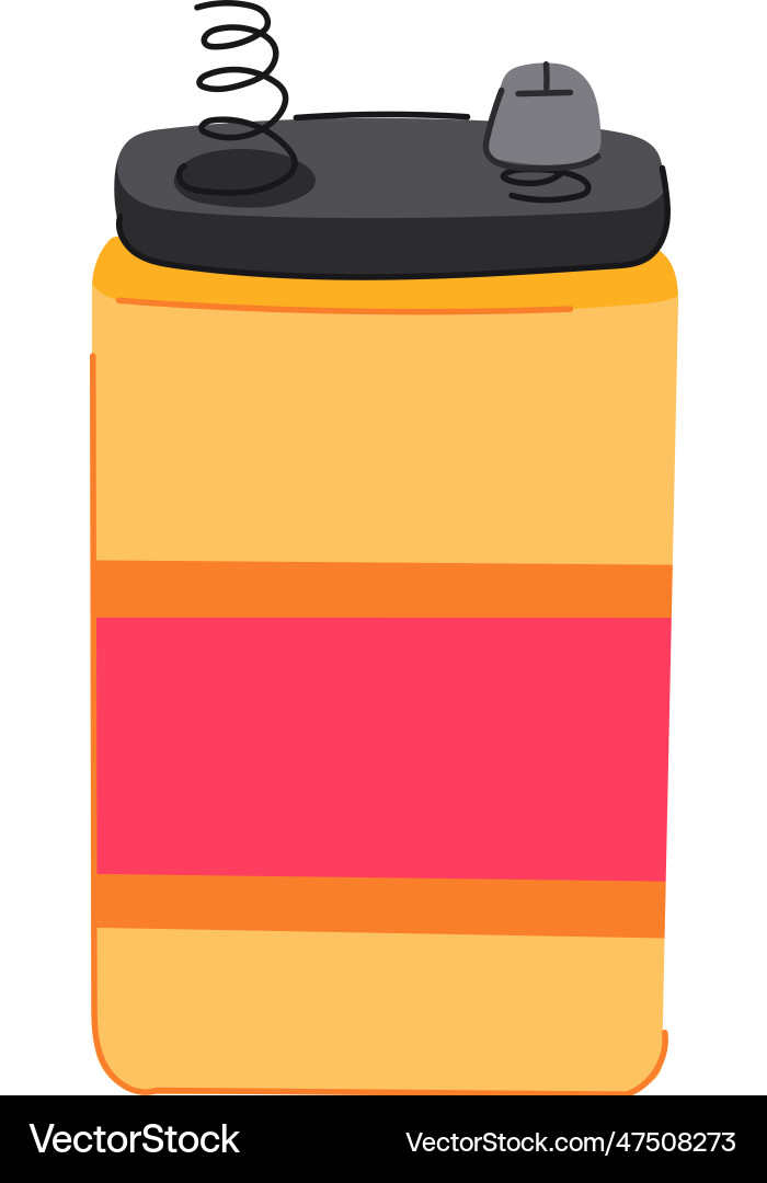 Power battery energy cartoon Royalty Free Vector Image