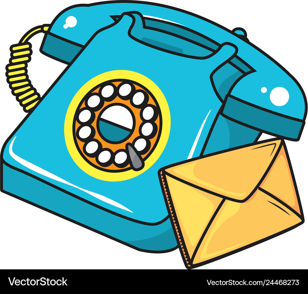 Vintage telephone cartoon Royalty Free Vector Image