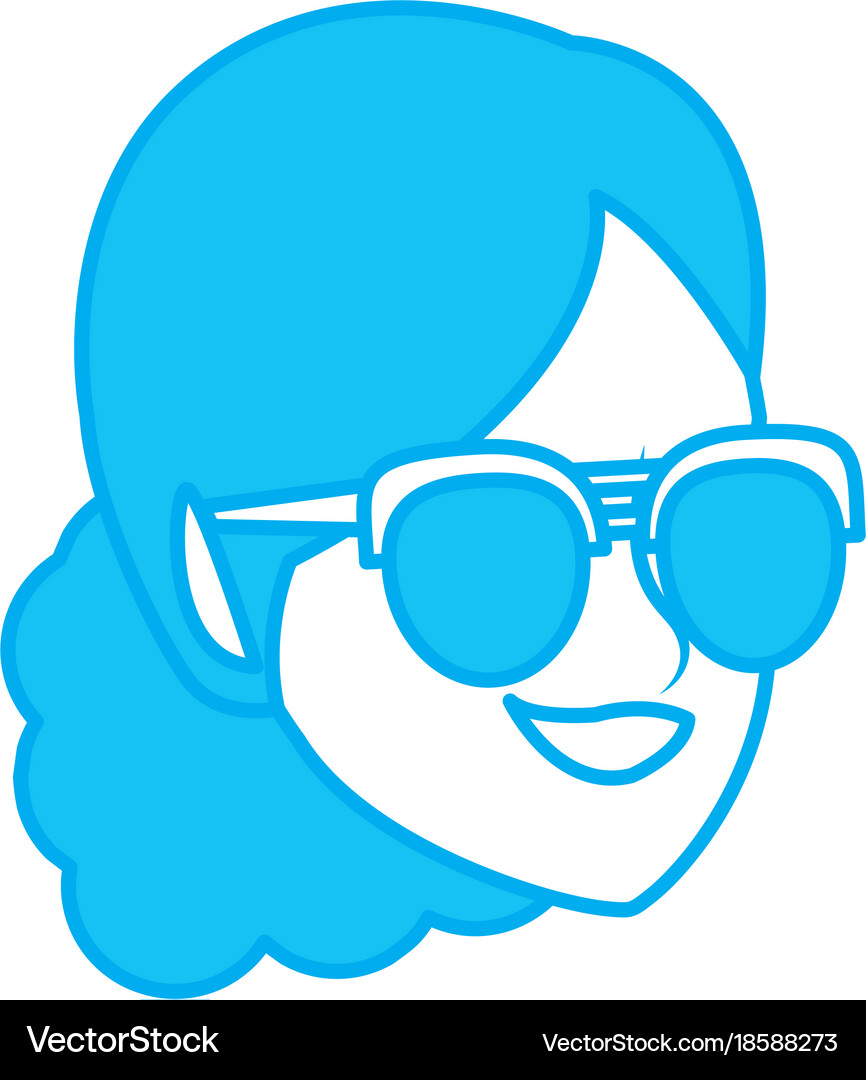 Woman face cartoon Royalty Free Vector Image - VectorStock