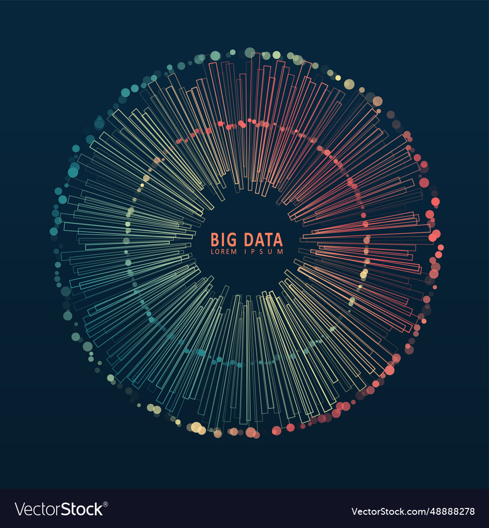 Abstract infographics visualization Royalty Free Vector