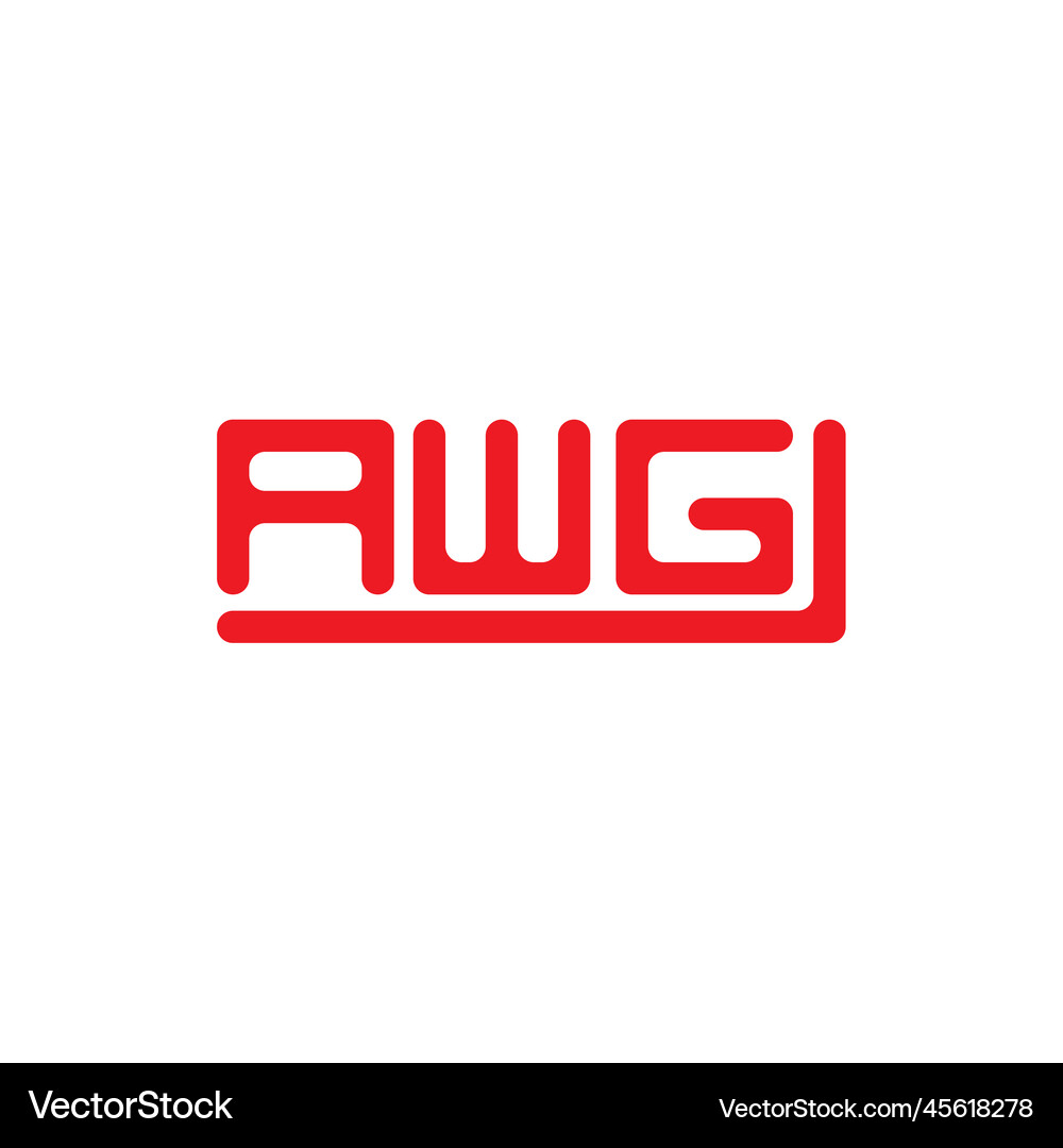 Awg letter logo creative design with graphic Vector Image