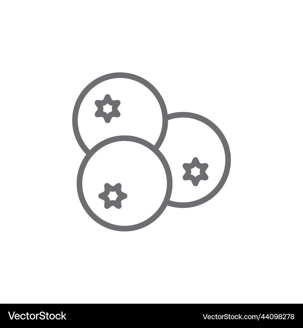Blueberry abstract line art icon Royalty Free Vector Image