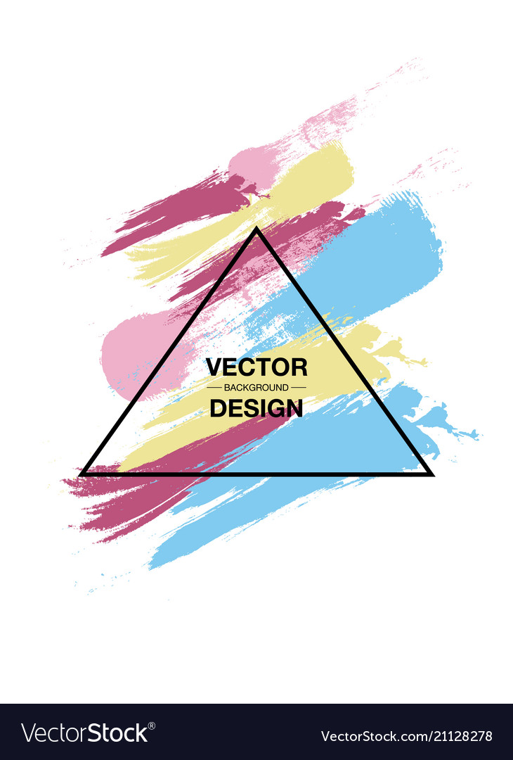 Bright color paint stains watercolor brush Vector Image