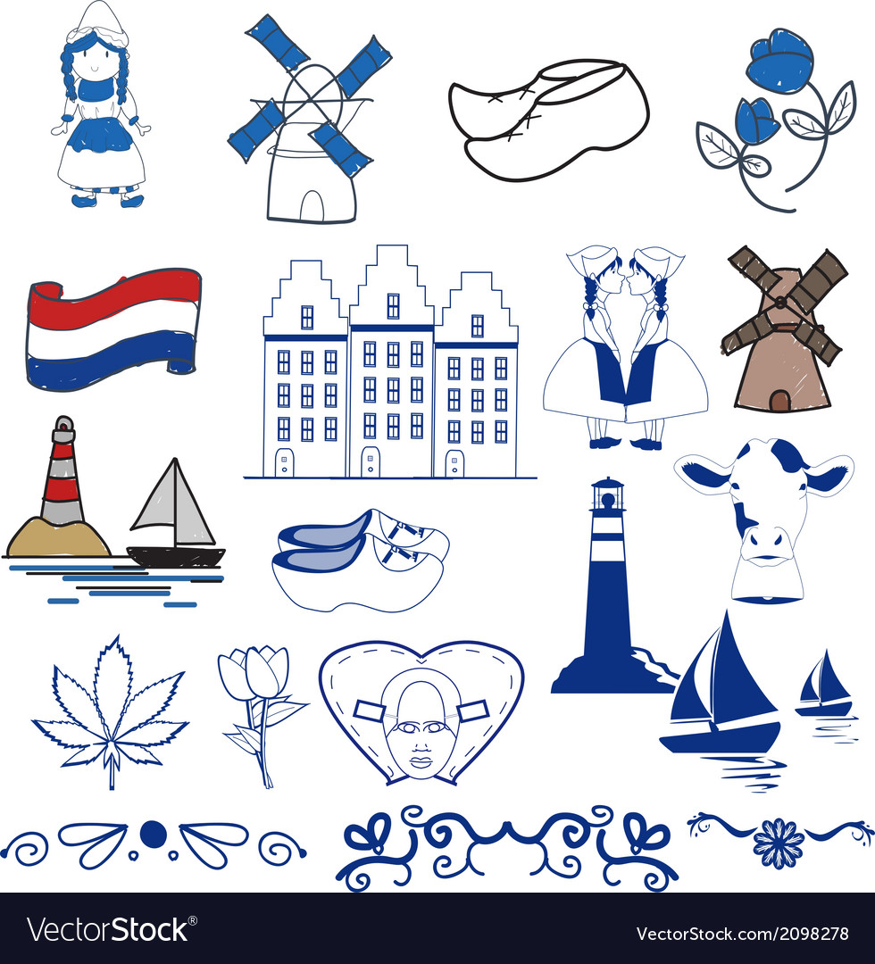 Dutch elements Royalty Free Vector Image - VectorStock