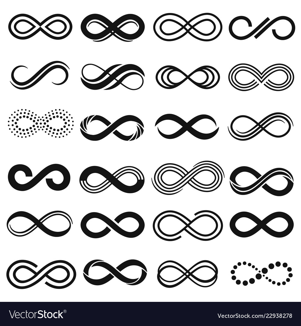 Infinity symbol infinite repetition unlimited Vector Image Infinity symbol infinite repetition unlimited Vector Image