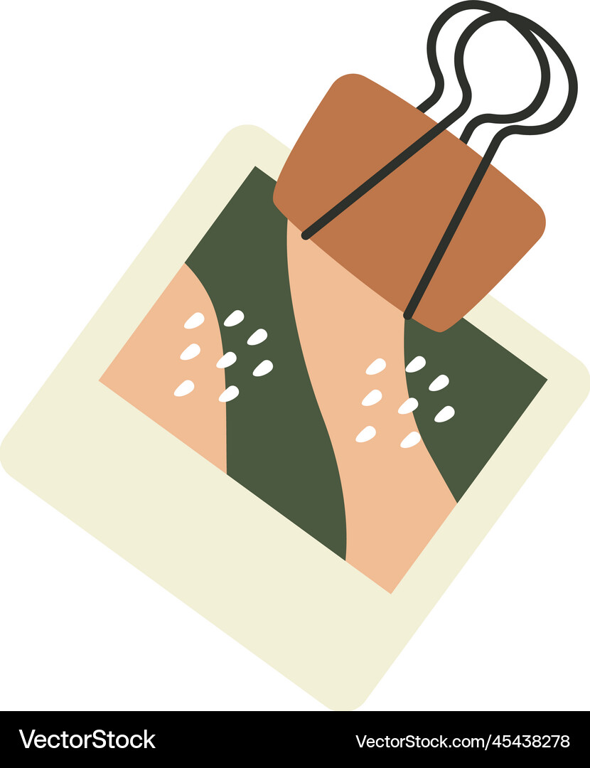 Metal paper clips flat icon Royalty Free Vector Image