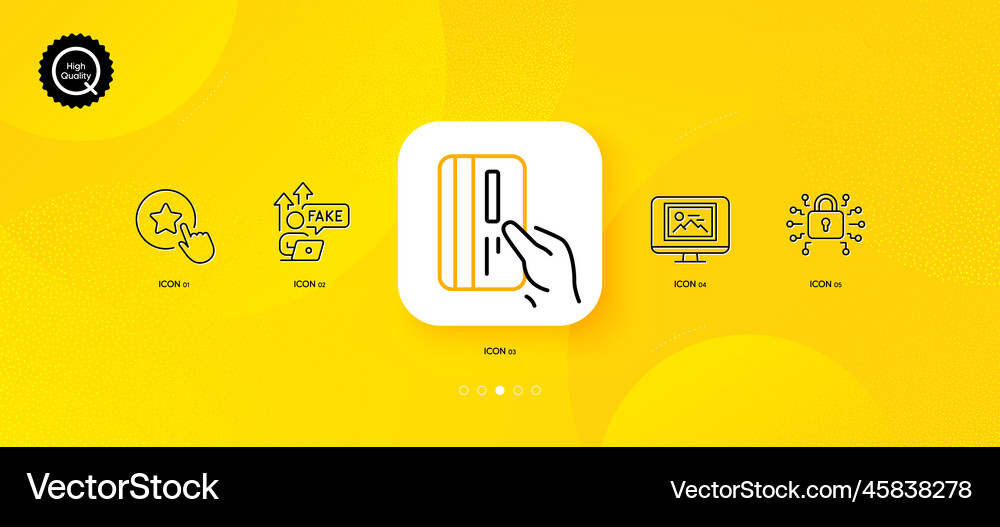 Photo thumbnail security lock and fake internet Vector Image