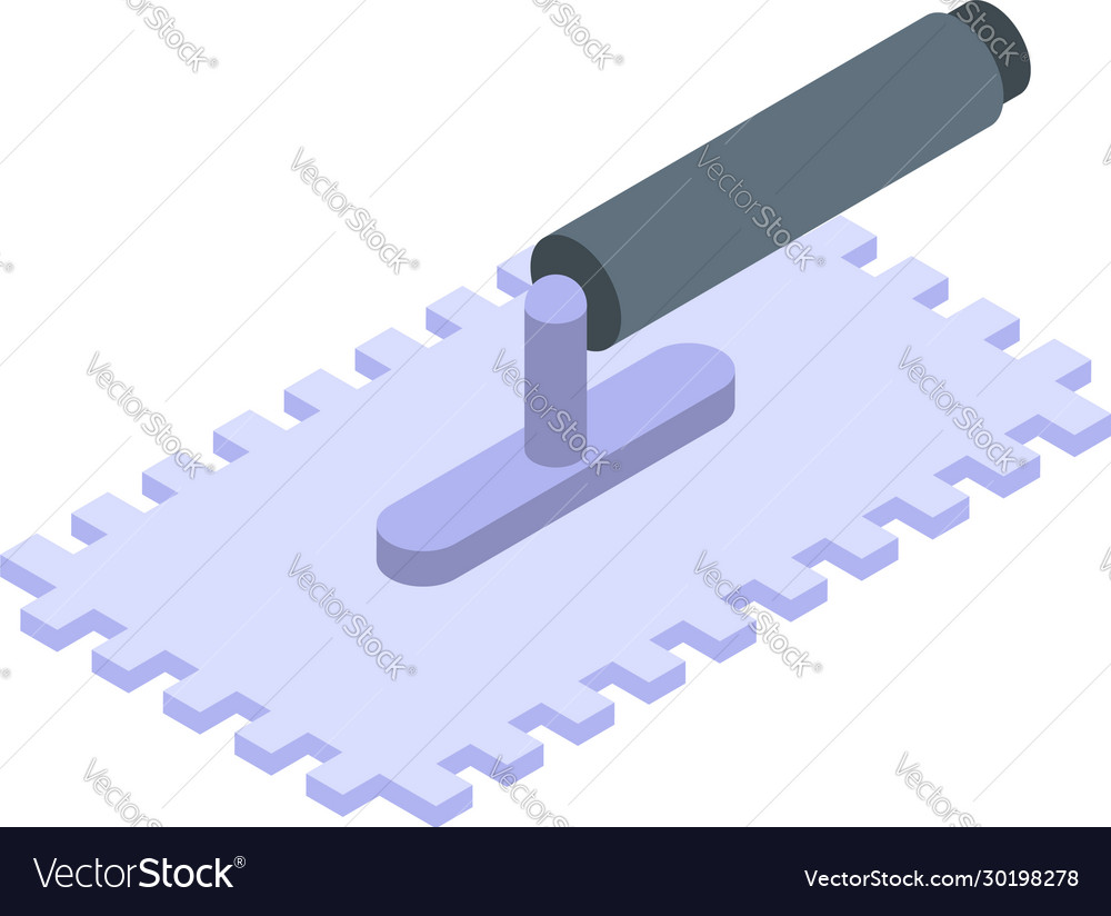 Tiling trowel icon isometric style Royalty Free Vector Image Tiling trowel icon isometric style Royalty Free Vector Image