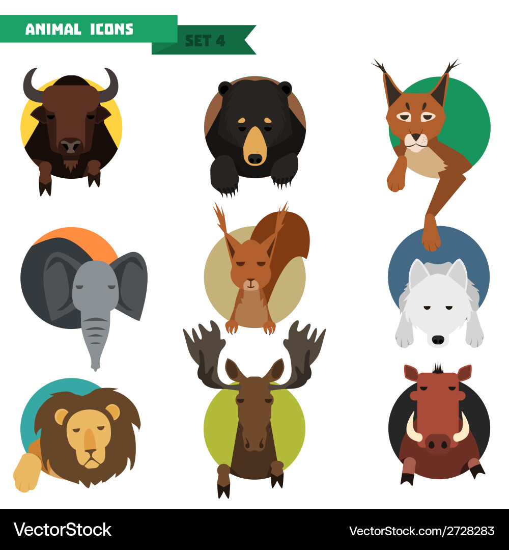 Animal avatars Royalty Free Vector Image - VectorStock