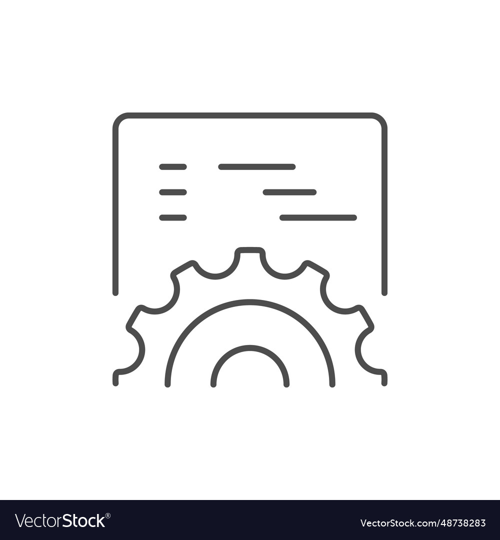 Code Setting Line Outline Icon Royalty Free Vector Image