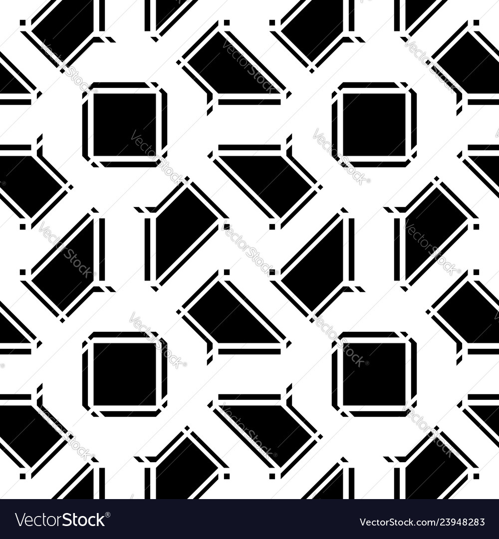 Design seamless monochrome geometric pattern Vector Image