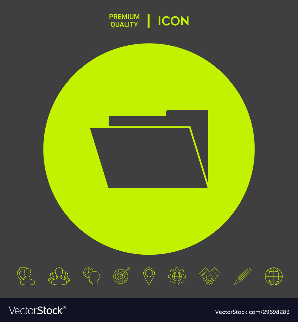 Folder symbol icon graphic elements Royalty Free Vector