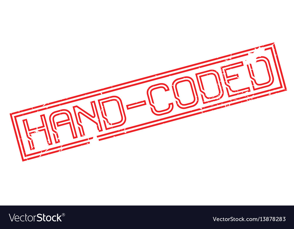 Hand-coded rubber stamp Royalty Free Vector Image