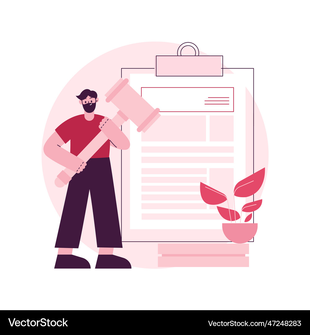 Legal notice abstract concept Royalty Free Vector Image
