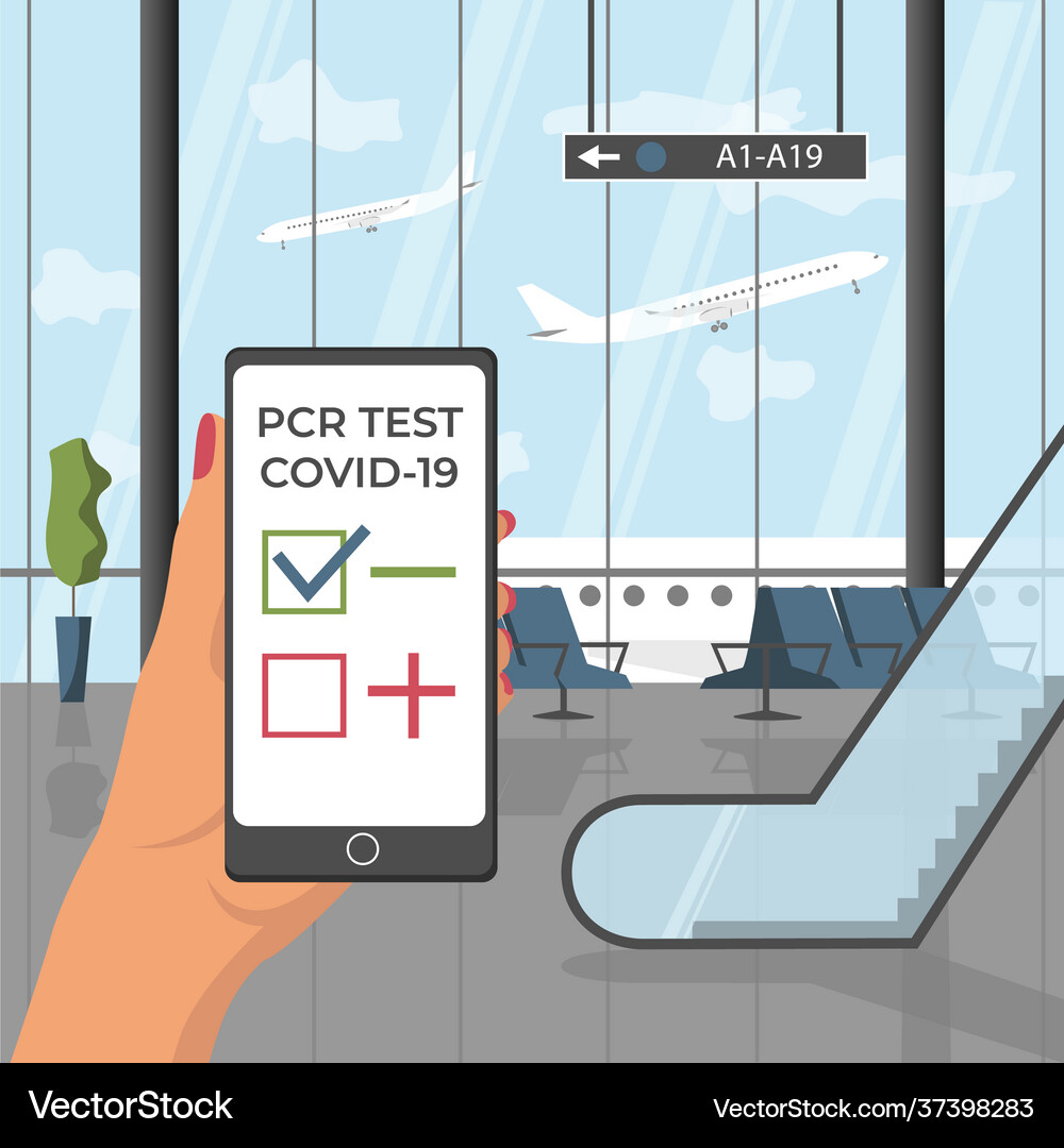 Negative pcr test for coronavirus covid-19 Vector Image