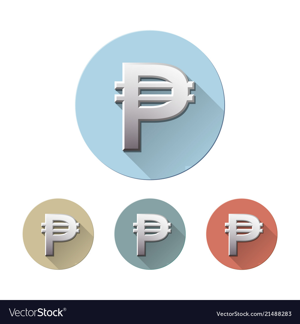 Philippine peso currency symbol Royalty Free Vector Image