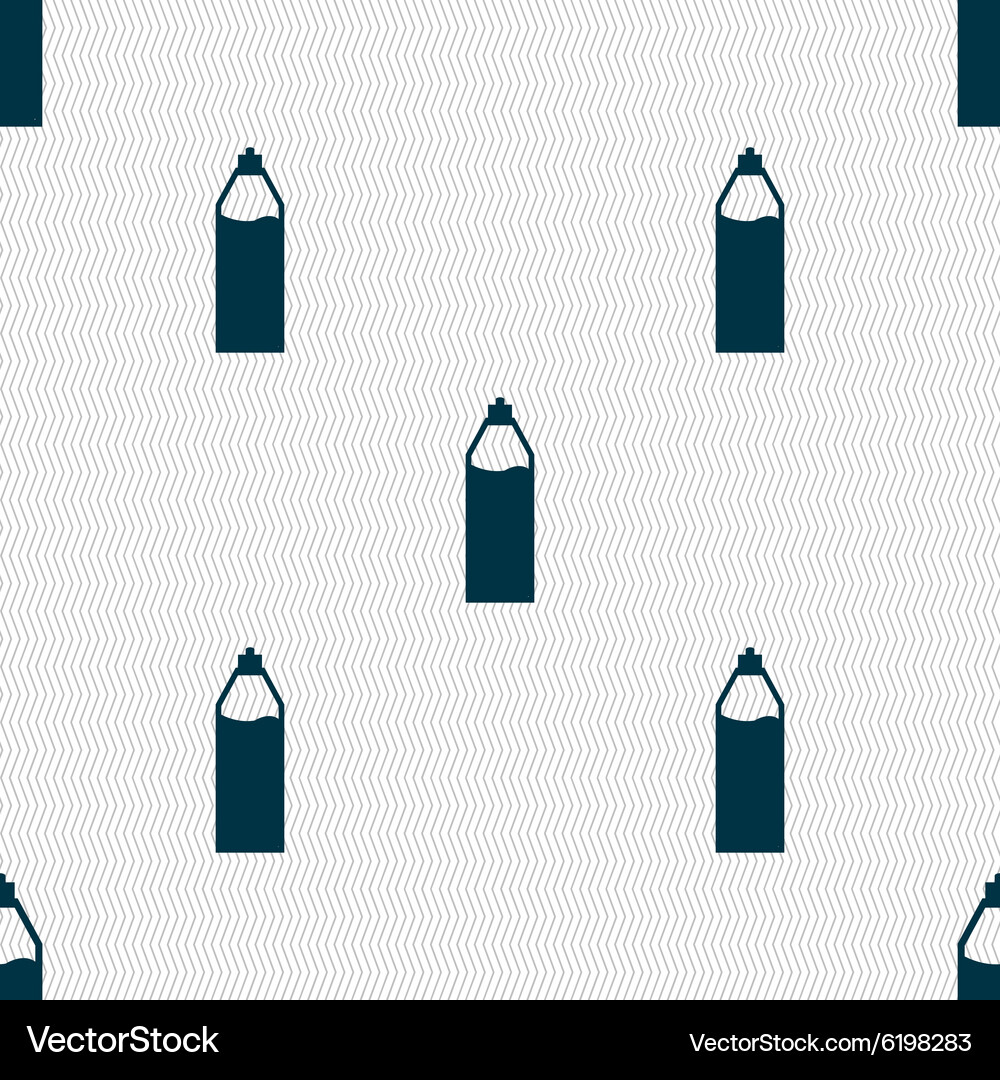 Plastic bottle with drink icon sign seamless Vector Image