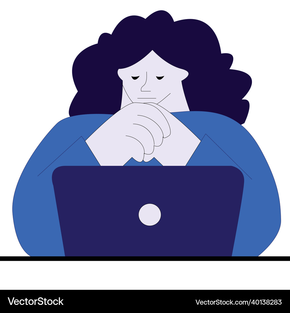 Woman working at home office Royalty Free Vector Image