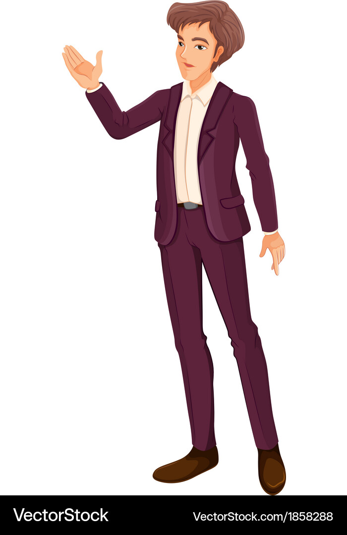 A businessman doing hand signal Royalty Free Vector Image
