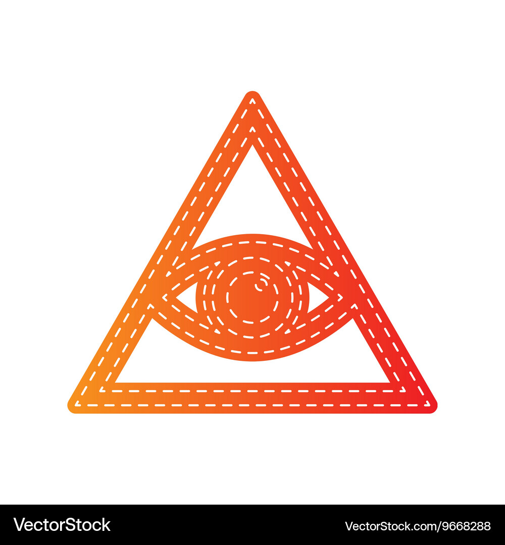 All seeing eye pyramid symbol freemason Royalty Free Vector