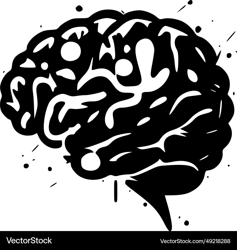 Brain - high quality logo ideal for t-shirt Vector Image