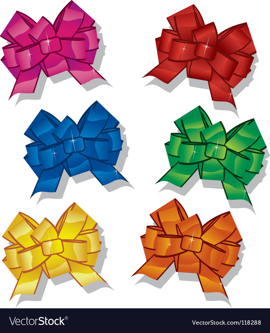 Colorful bows Royalty Free Vector Image - VectorStock Colorful bows Royalty Free Vector Image - VectorStock