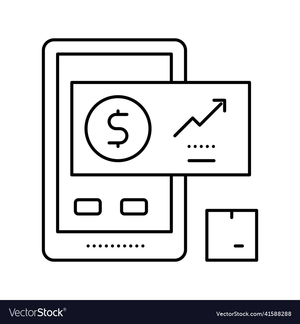 Demand forecasting and sales planning line icon Vector Image